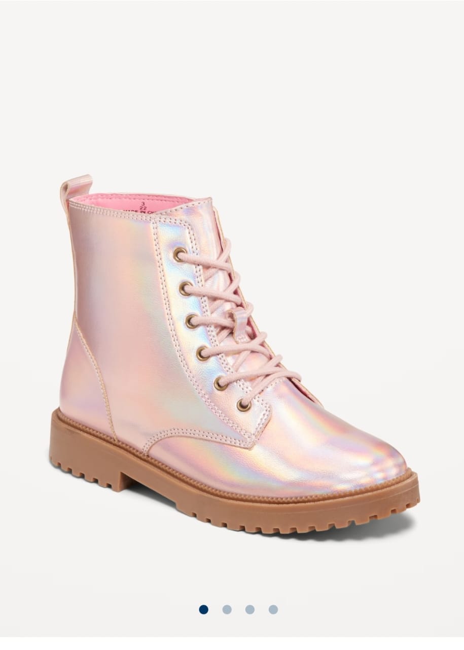 BOTAS ROSADAS METALICAS OLD NAVY – Crece Kids